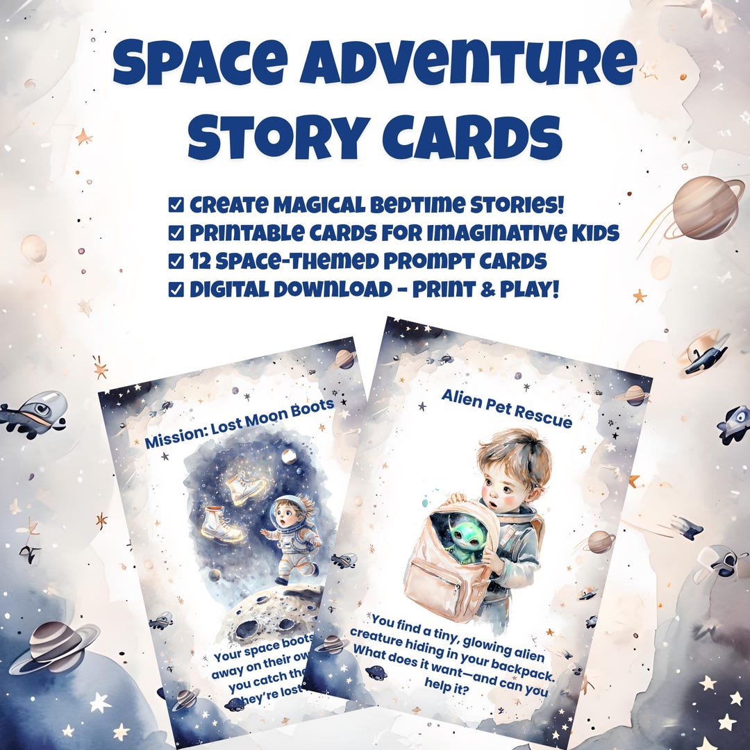 Space Adventure Story Cards | Printable Space Prompts for Kids ...