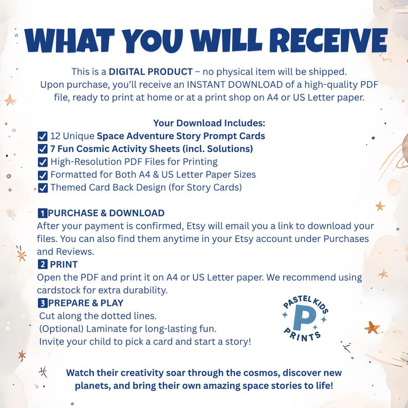 Space Story Cards & Activity Pack | Printable Cosmic Adventures | Kids ...