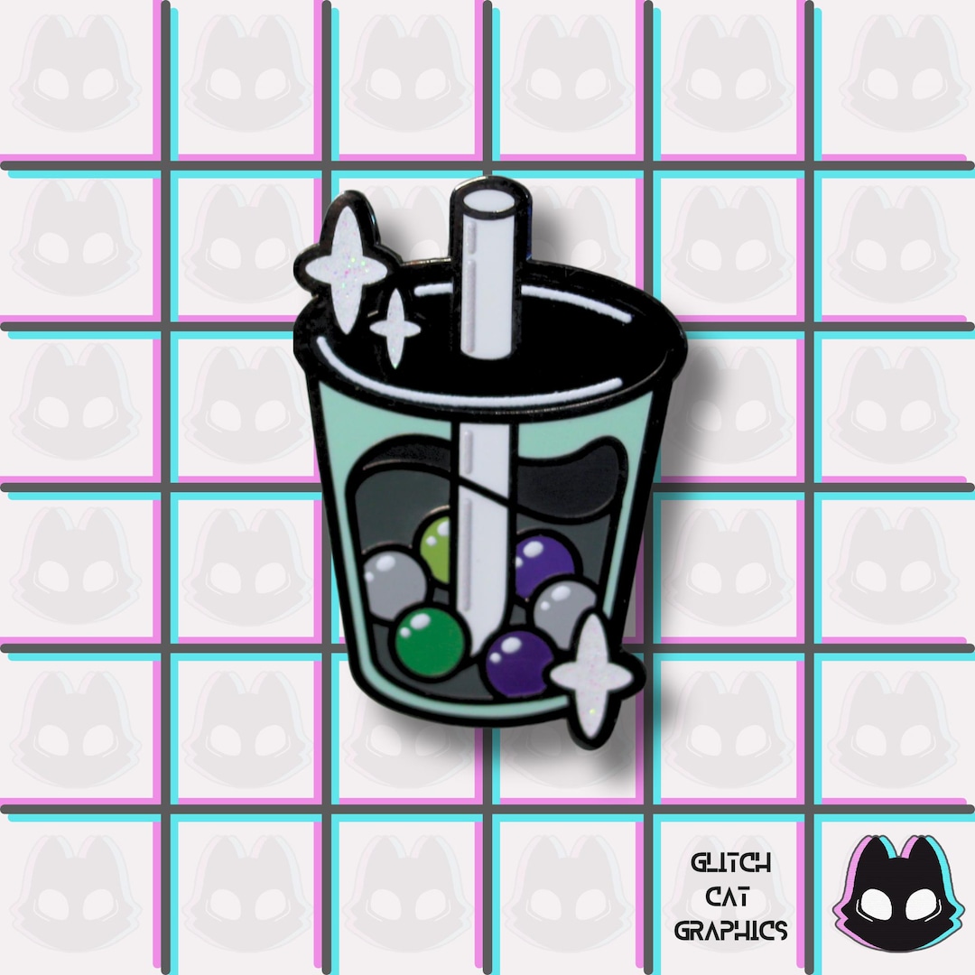 Aroace Flag V1 Pride Boba Milk Tea - Enamel Pin - Etsy