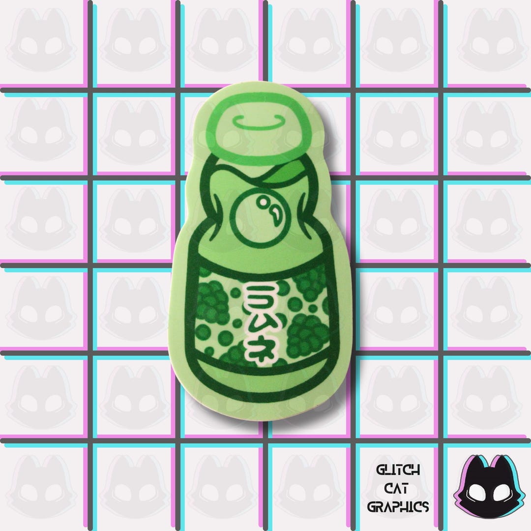 Kawaii Ramune - Muscat Flavor - Matte Vinyl Sticker - Etsy
