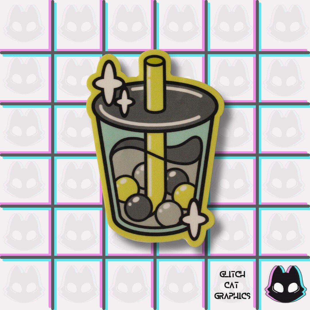 Demigender Flag Pride Boba Milk Tea - Sticker - Etsy