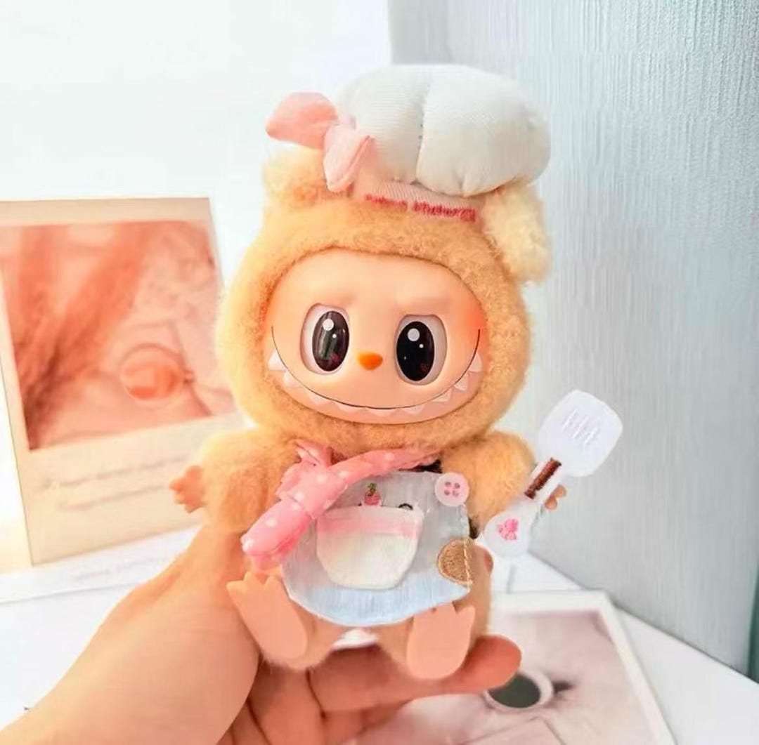 Chef - Themed Labubu Doll Outfit | Cute Apron, Hat & Spatula Set - Etsy
