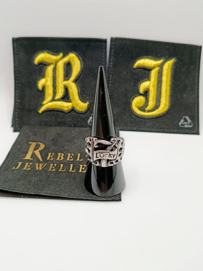 Men's Stainless Steel Lucky Number 7 Ring – Poker High Roller Band - Etsy