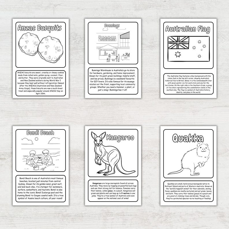 Australian Animals Coloring Pages: Educational Aussie Activity Pack ...
