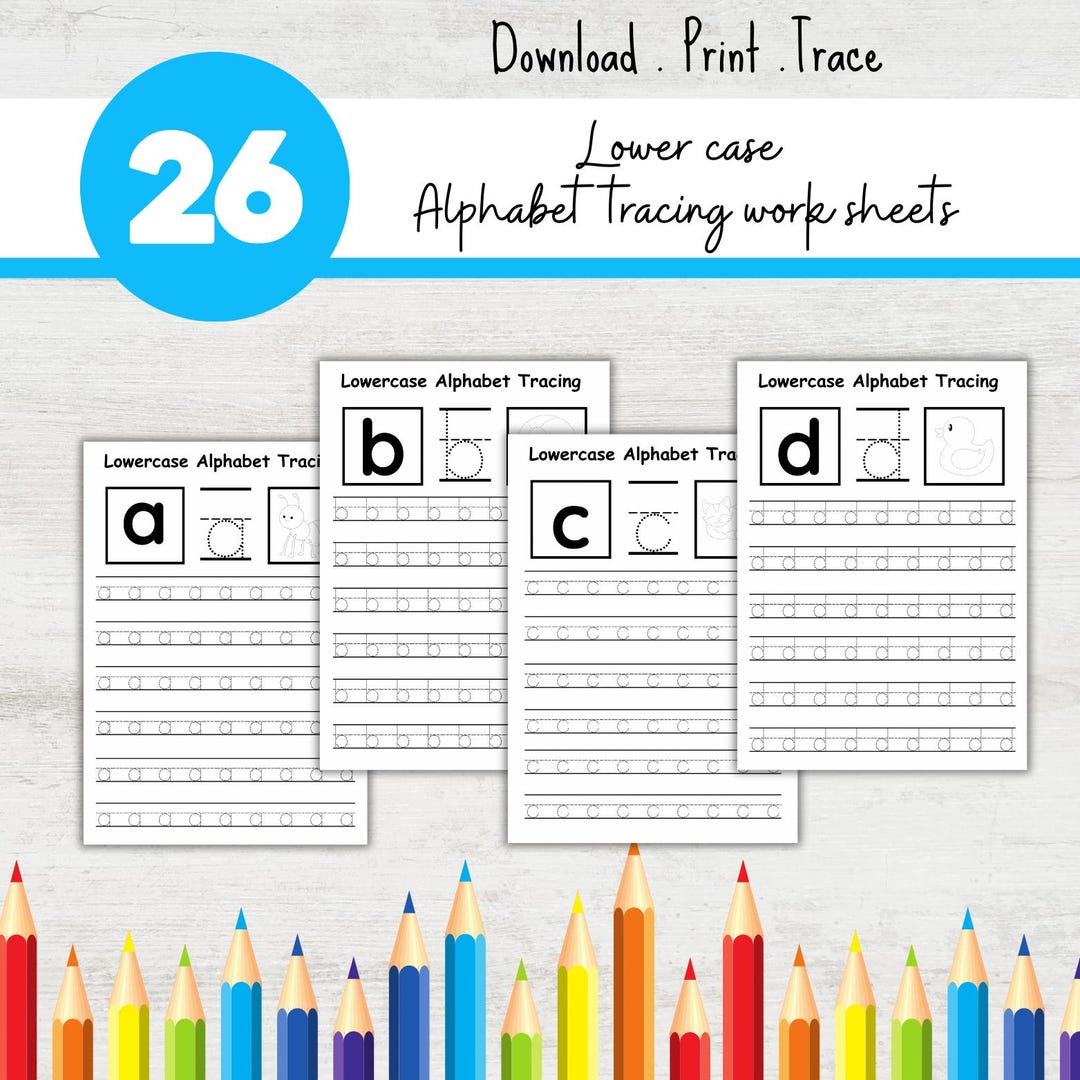 Lowercase Letter Tracing Worksheets: Handwriting Practice for Kids ...