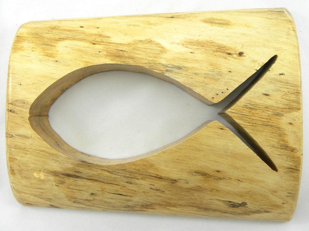 Jesus Fish Maple Wood Wall Art | Sign of the Fish | Ichthys | Ichthus ...