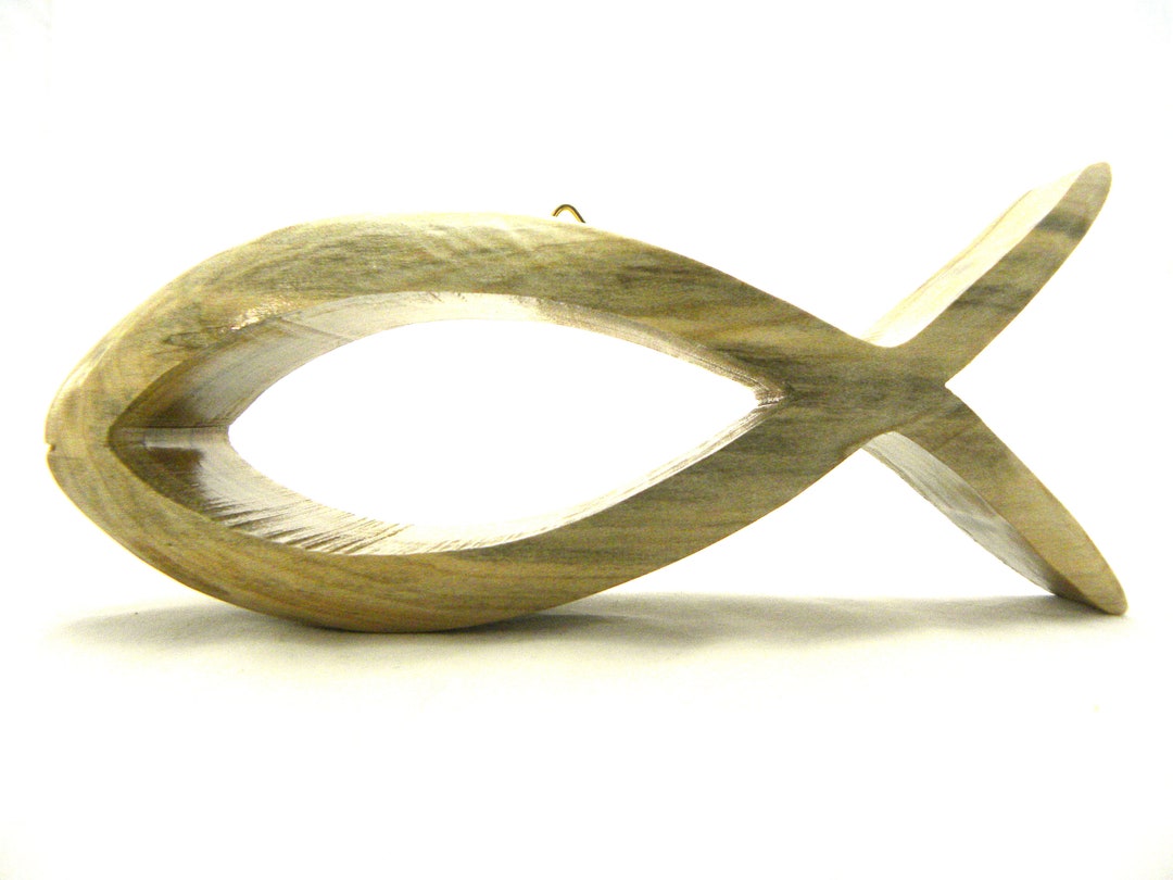 Jesus Fish Outline Wood Wall Art, Ichthys, Ichthus, Christian Fish ...