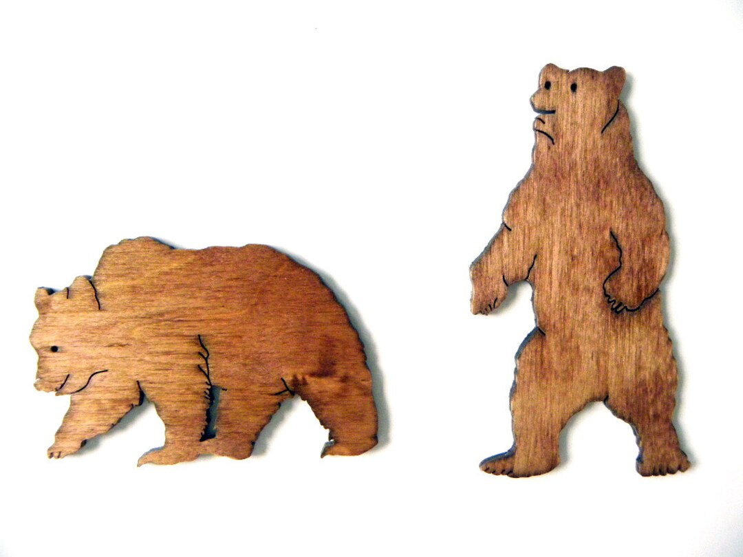 Wooden Brown Bear Cut Out Wooden Bear Christmas Tree - Etsy