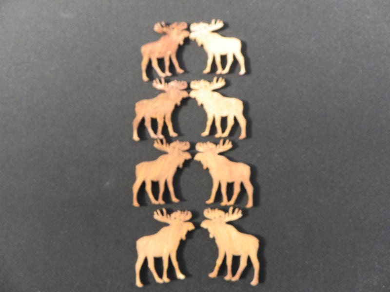 Wood Moose Cut Out, Wood Moose Christmas Tree Ornament, Moose Magnet ...