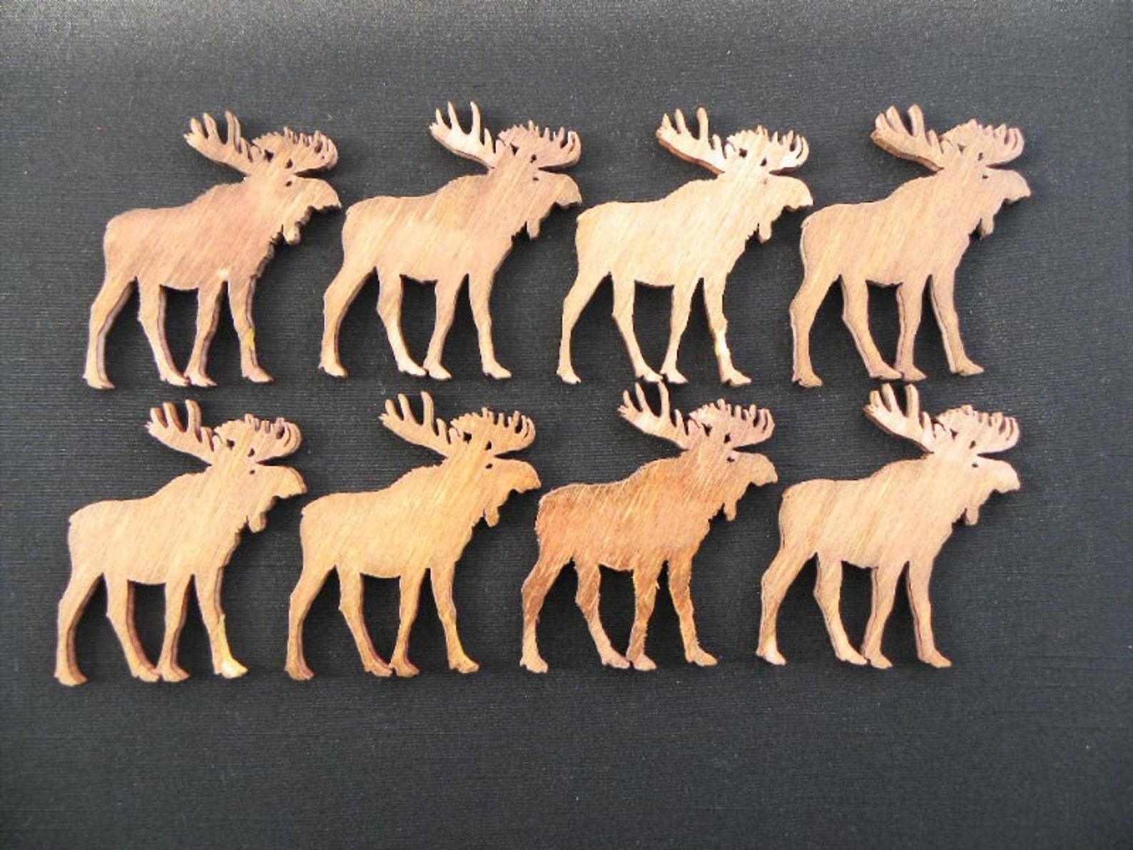 Wood Moose Cut Out, Wood Moose Christmas Tree Ornament, Moose Magnet ...