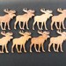 Wood Moose Cut Out, Wood Moose Christmas Tree Ornament, Moose Magnet ...