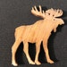 Wood Moose Cut Out, Wood Moose Christmas Tree Ornament, Moose Magnet ...