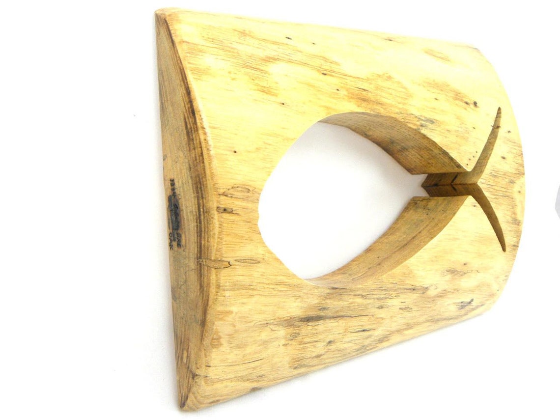 Jesus Fish Maple Wood Wall Art | Sign of the Fish | Ichthys | Ichthus ...