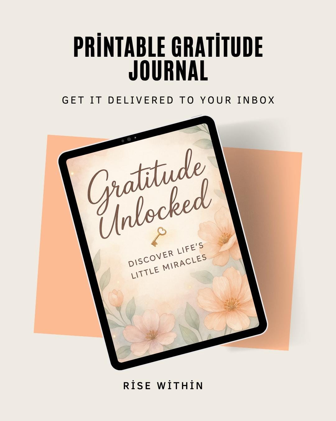 30 Day Gratitude Journal Printable, Daily Gratitude List & Reflection ...