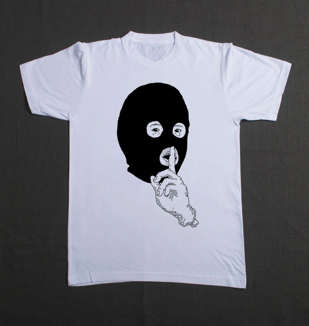 Shhh T-shirt, Antifa, Streetwear, Original Art, Screenprint Tshirt ...