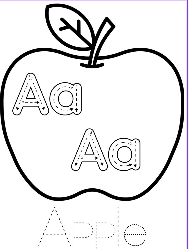 Alphabet Tracing and Coloring Book - Etsy