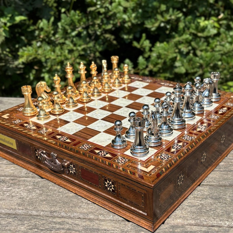 Chess Resin Gold - Etsy