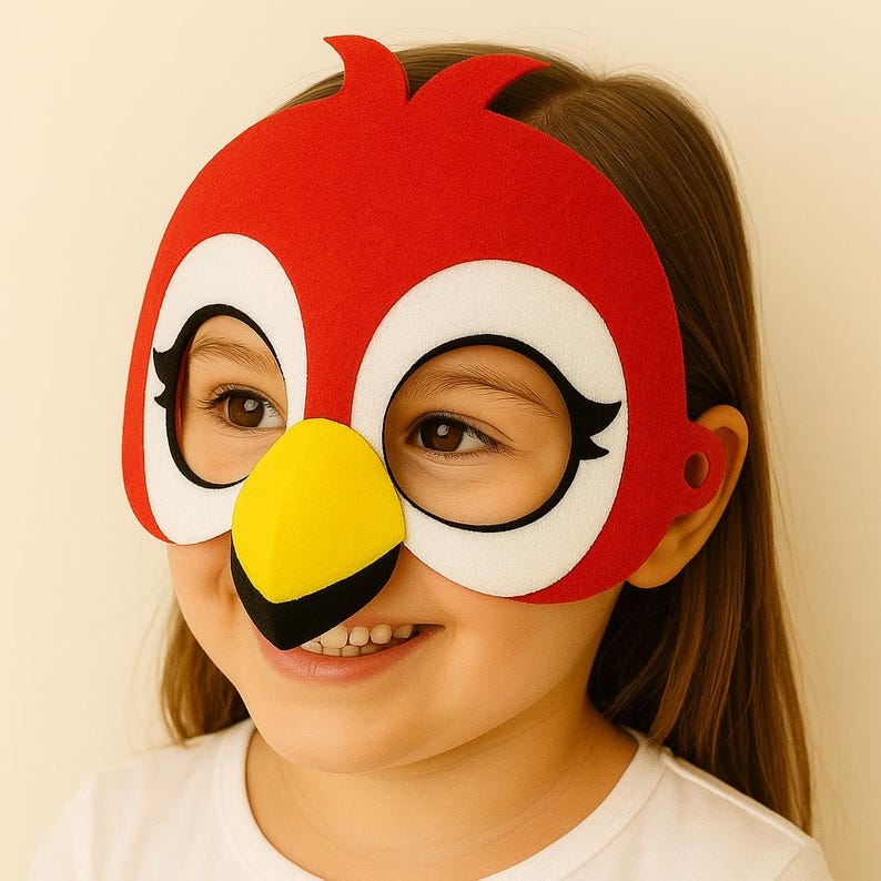 Bird Face Mask Template Pack |peacock, Parrot, Eagle, Crow, Duck ...