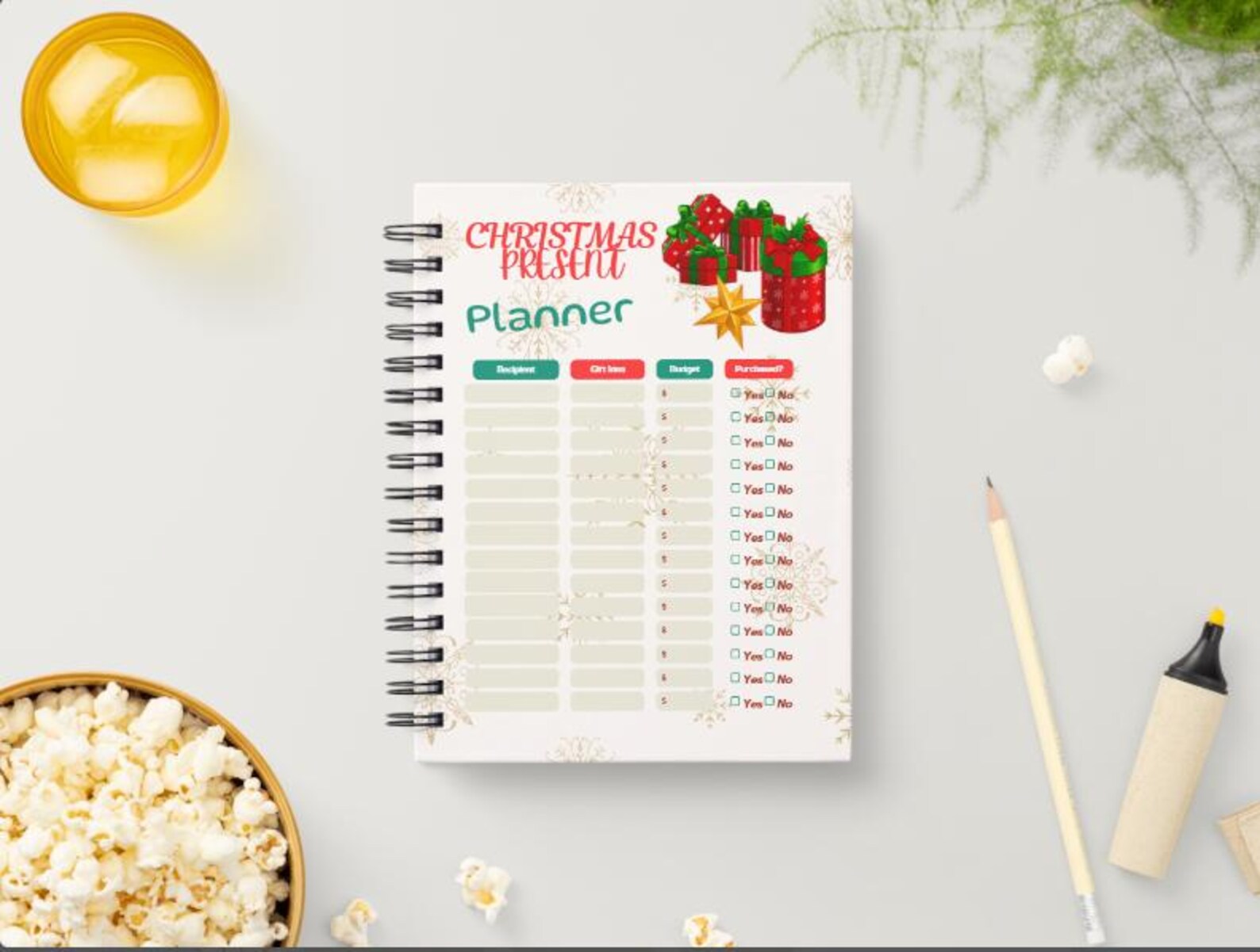Printable Christmas Present Budget Planner - Etsy