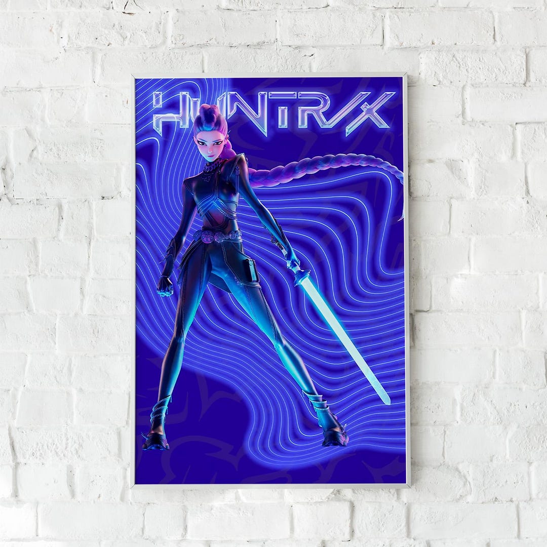 Kpop Demon Hunter Poster Unframed, Korean Idol Group Wall Art Print ...