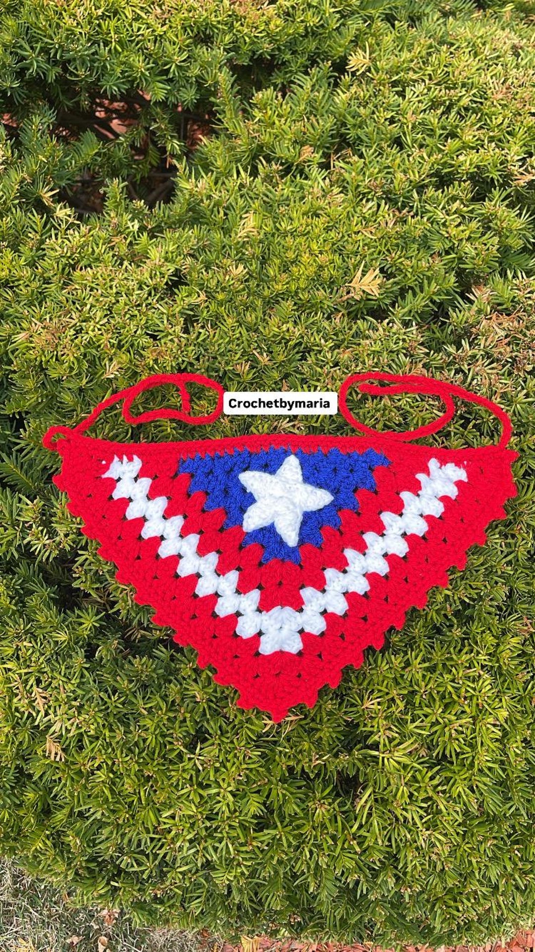 Crochet Puerto Rico Flag Bandana - Etsy