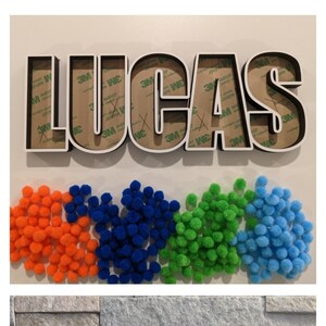 Make Your Own Pom Pom Name Craft Kit - Choose Your Own Colors - Etsy