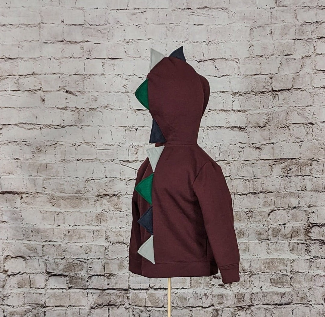 Maroon Dinosaur Hoodie With Navy, Grey, and Dark Green (or Any Color ...