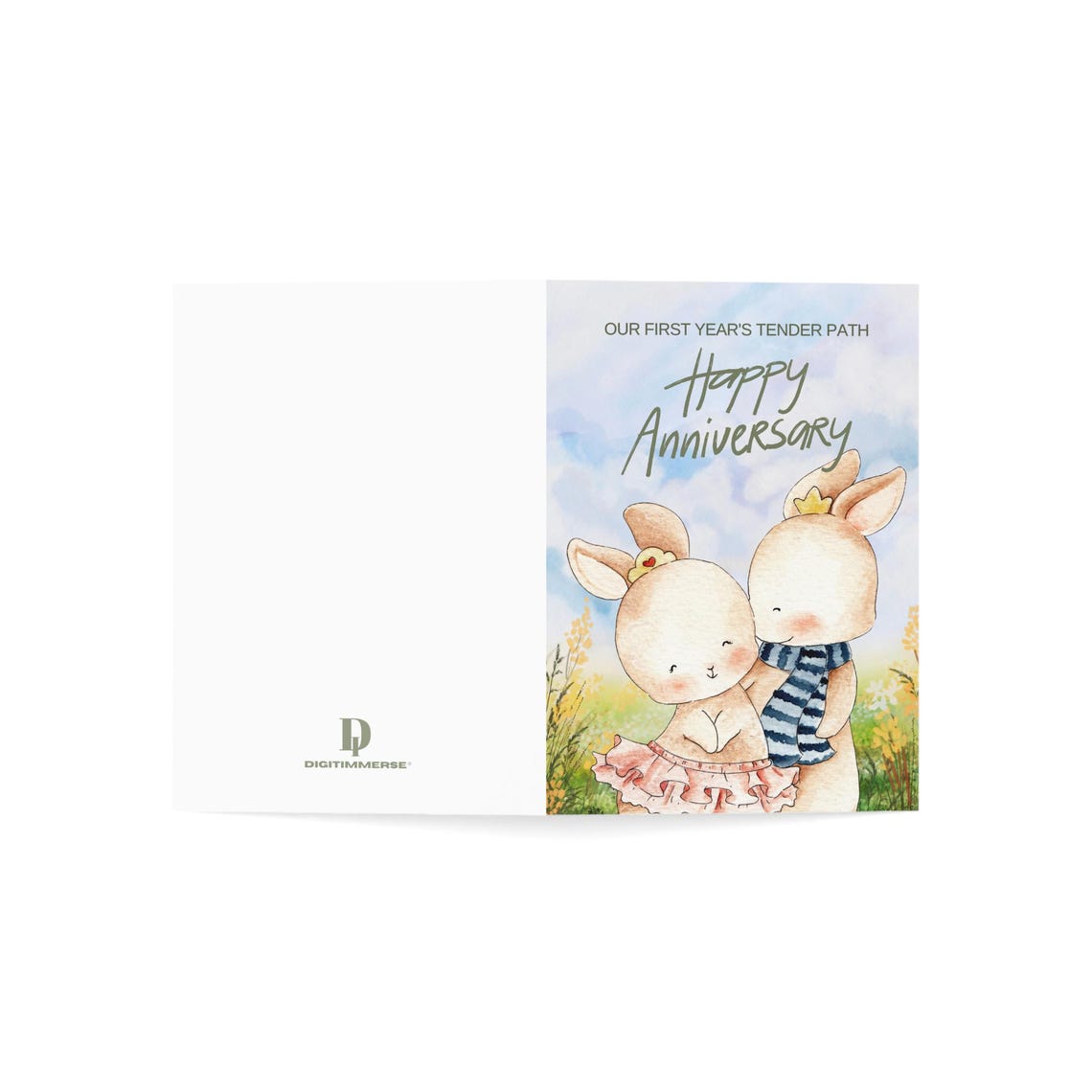 Physical Anniversary Poetry Greeting Card - First Year's Tender Path - Etsy