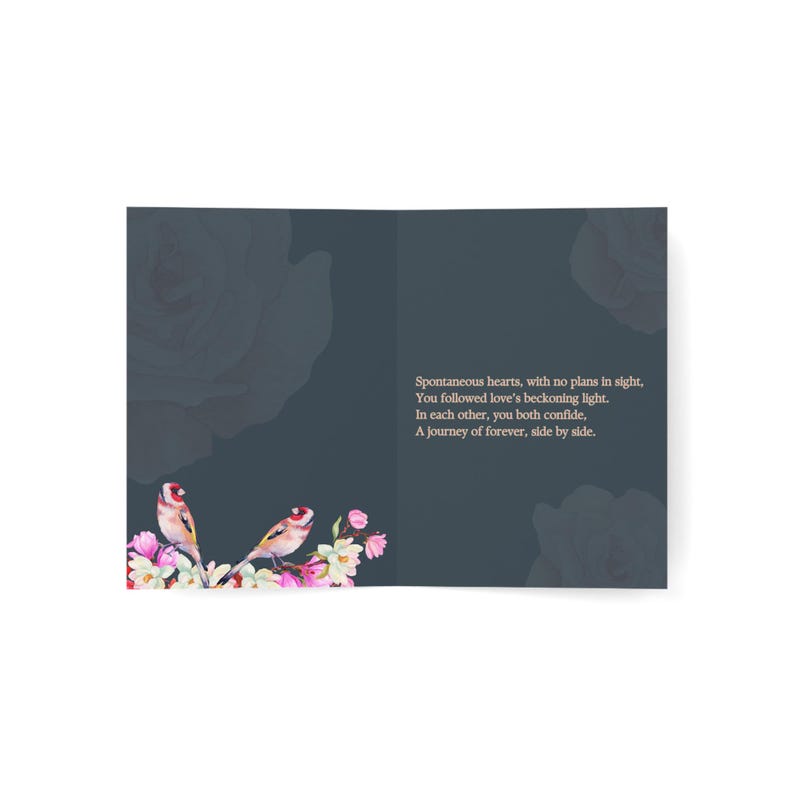 Physical Wedding Poetry Greeting Card - Your Loves Path - Etsy