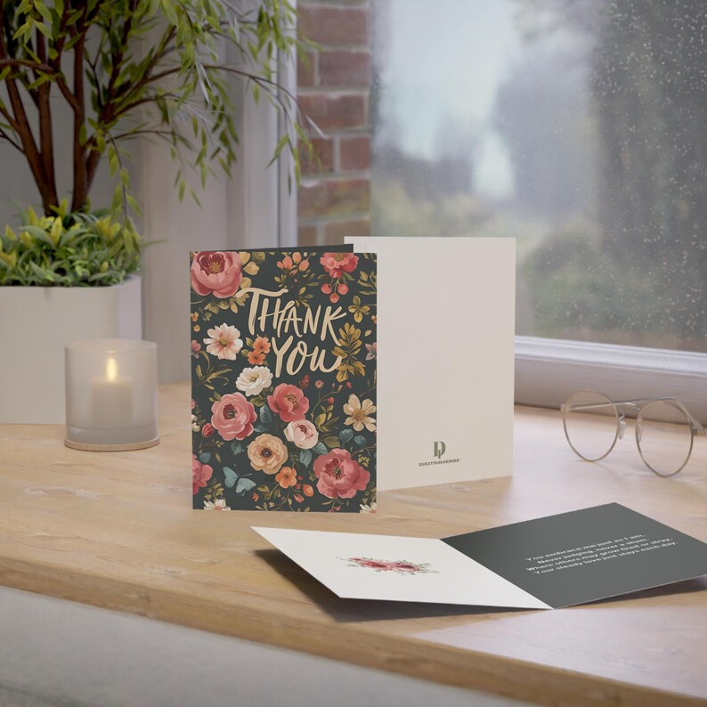 Physical Thank You Poetry Greeting Card - Unfading Acceptance - Etsy