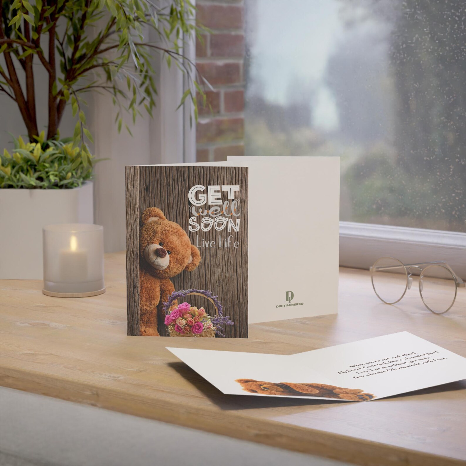 Physical Get Well Poetry Greeting Card - Live Life - Etsy