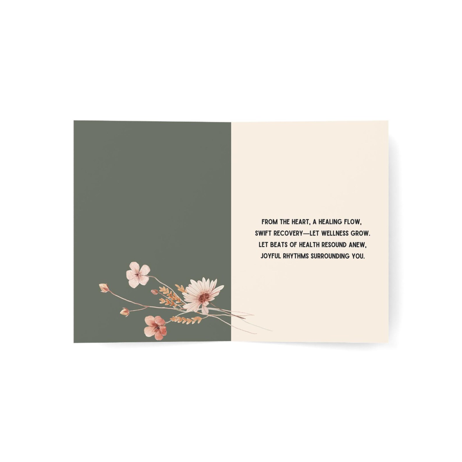 Physical Get Well Poetry Greeting Card - Heart - Etsy