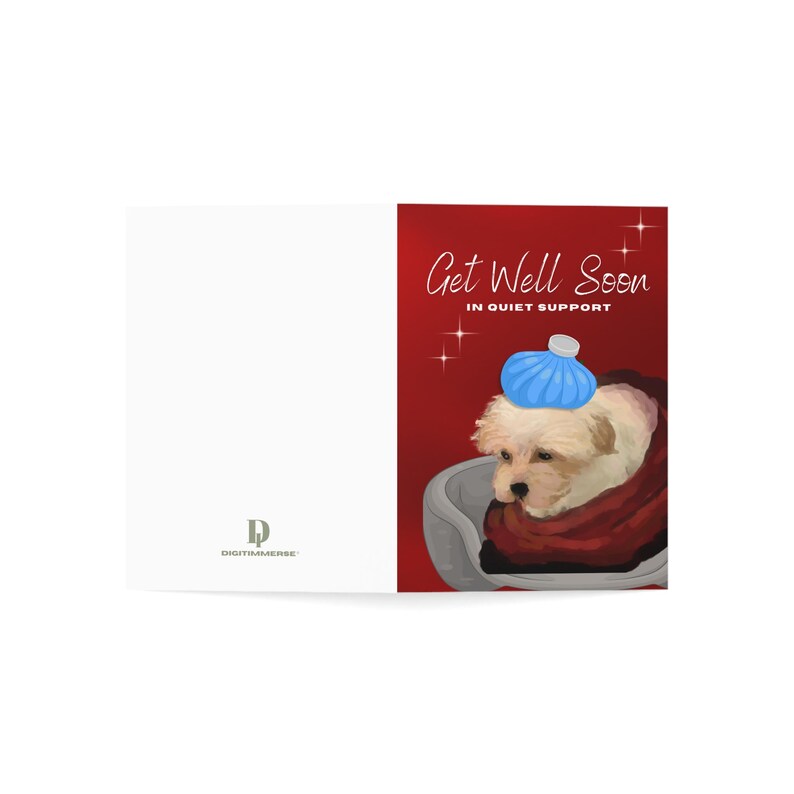 Physical Get Well Poetry Greeting Card - in Quiet Support - Etsy
