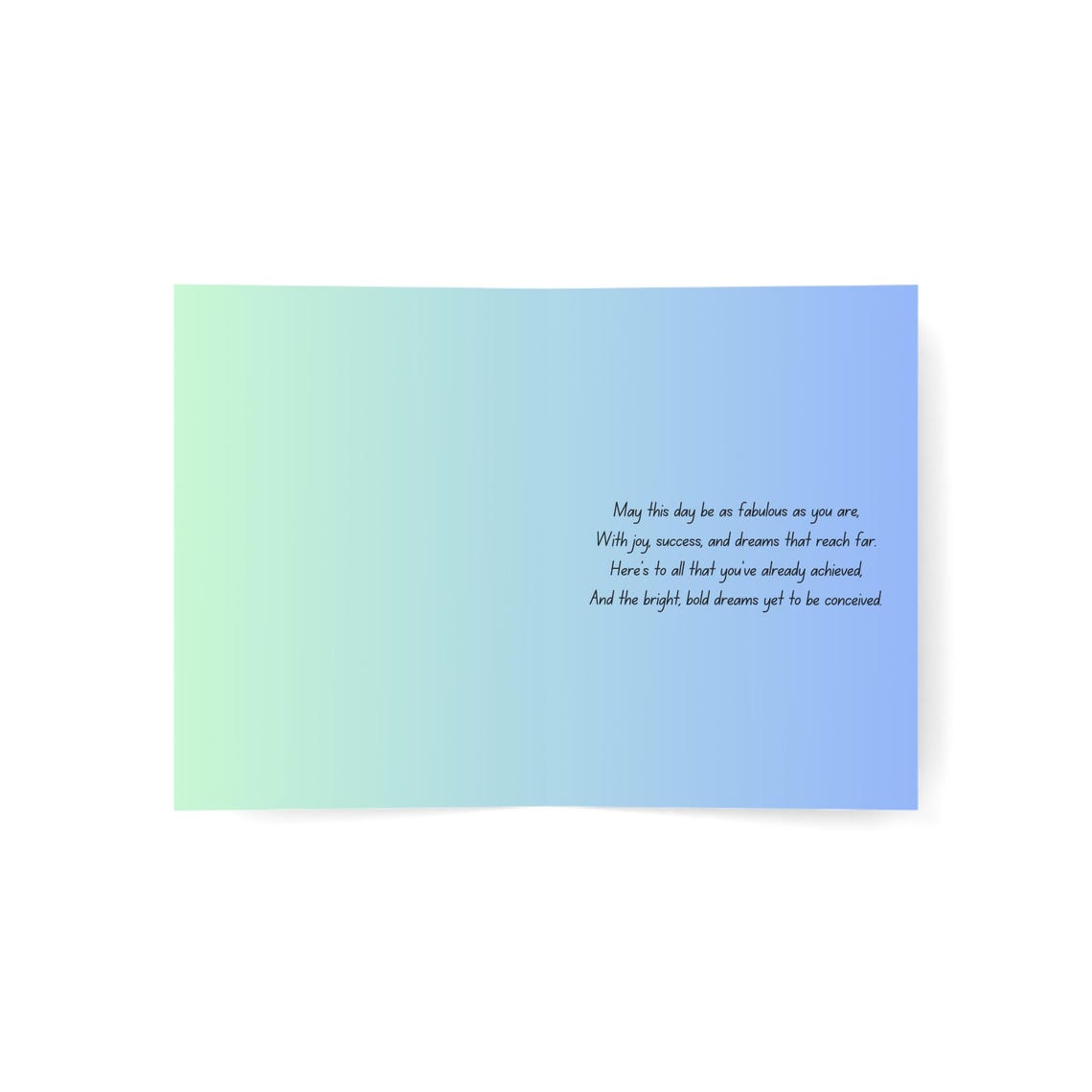 Physical Birthday Poetry Greeting Card - A Day to Celebrate - Etsy