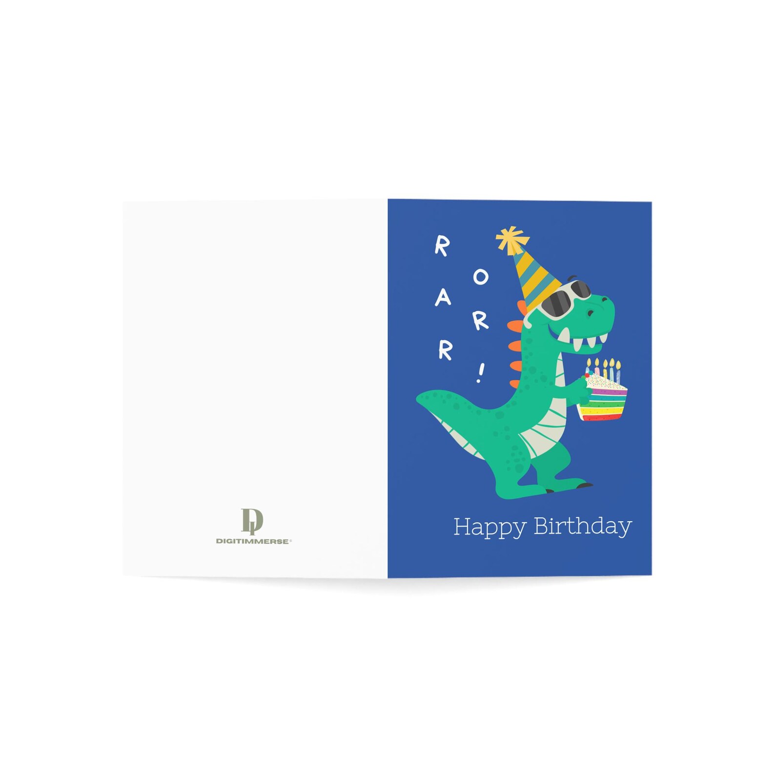 Physical Birthday Greeting Card - ROARR! Happy Birthday - Etsy