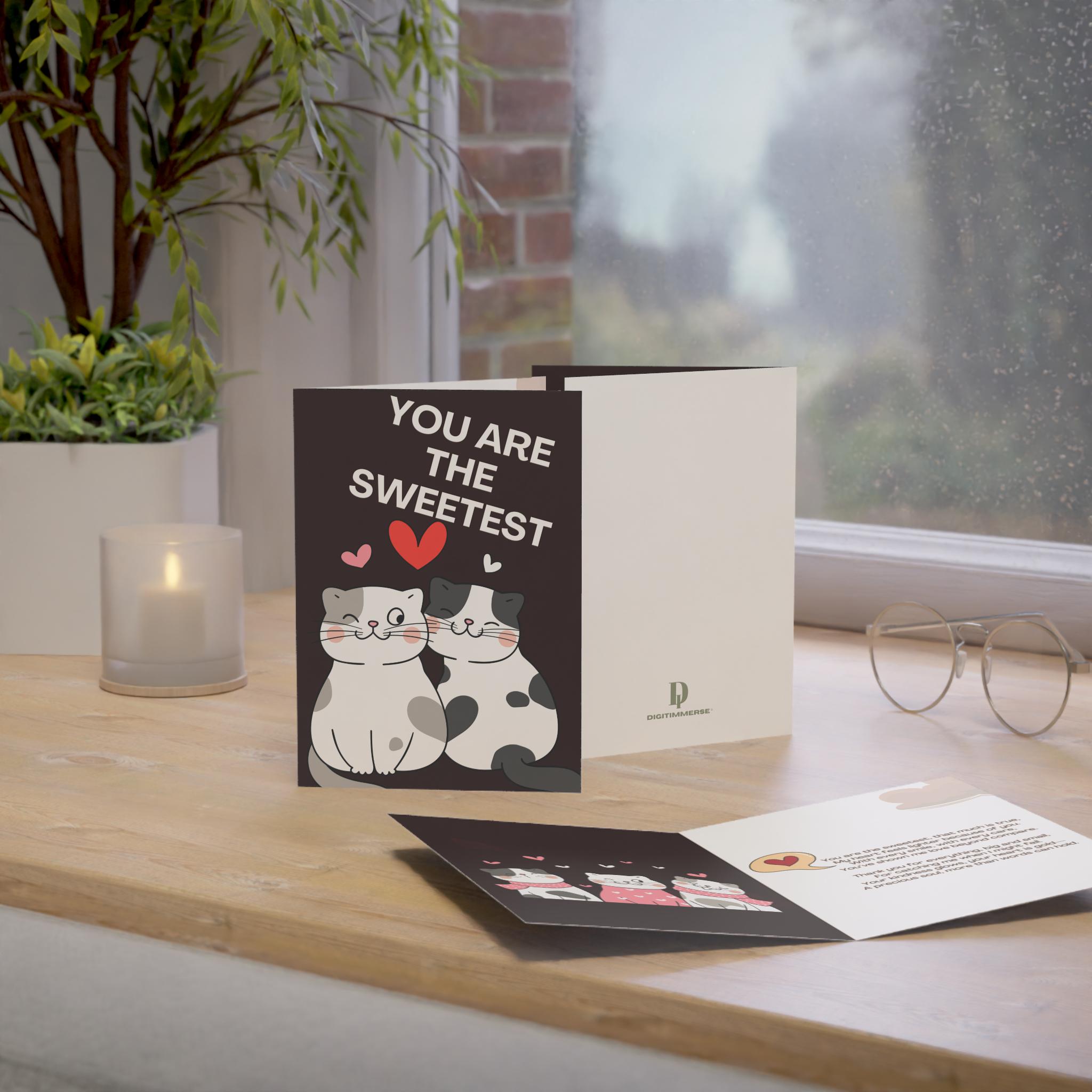 Physical Thank You Poetry Greeting Card - You Are the Sweetest - Etsy