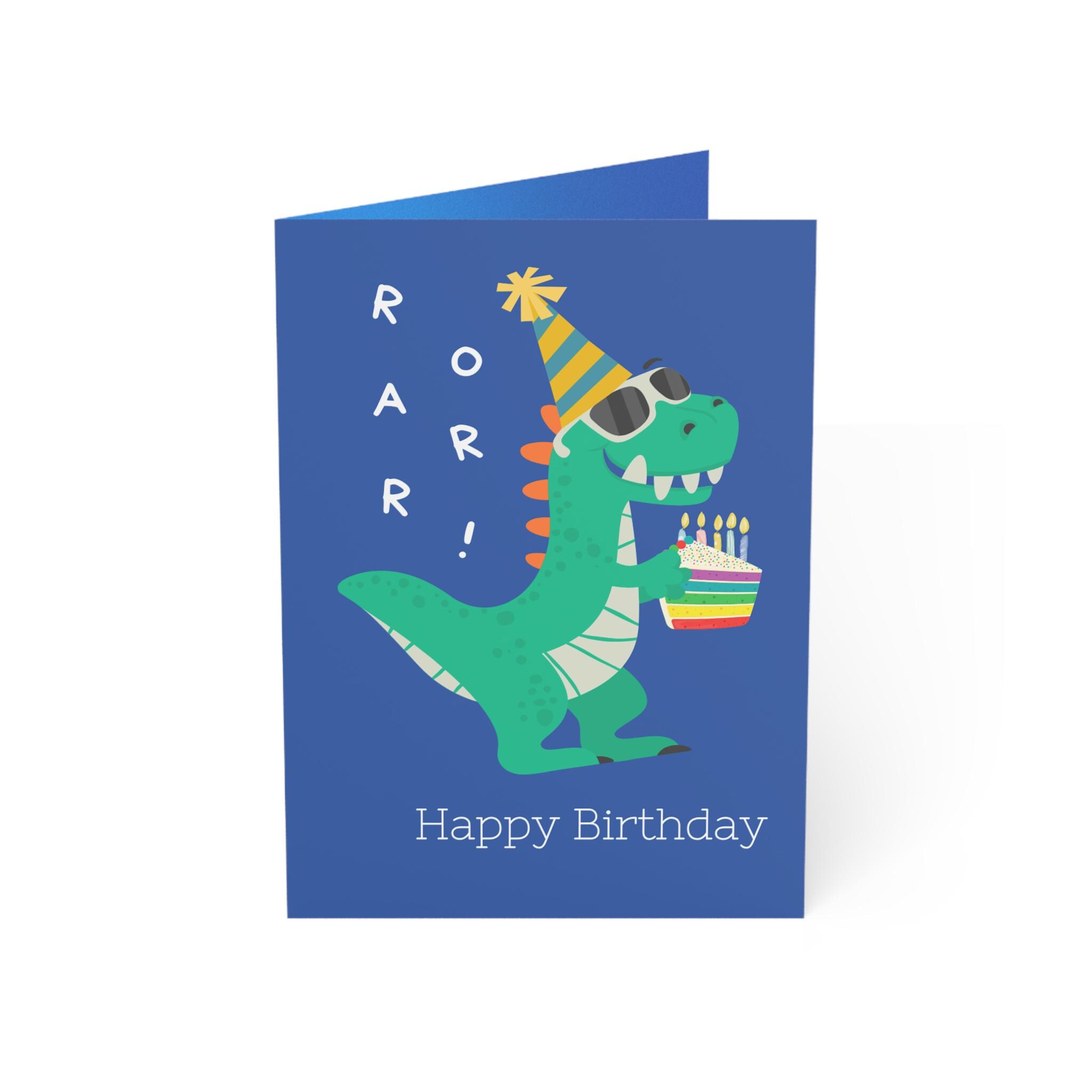 Physical Birthday Greeting Card - ROARR! Happy Birthday - Etsy