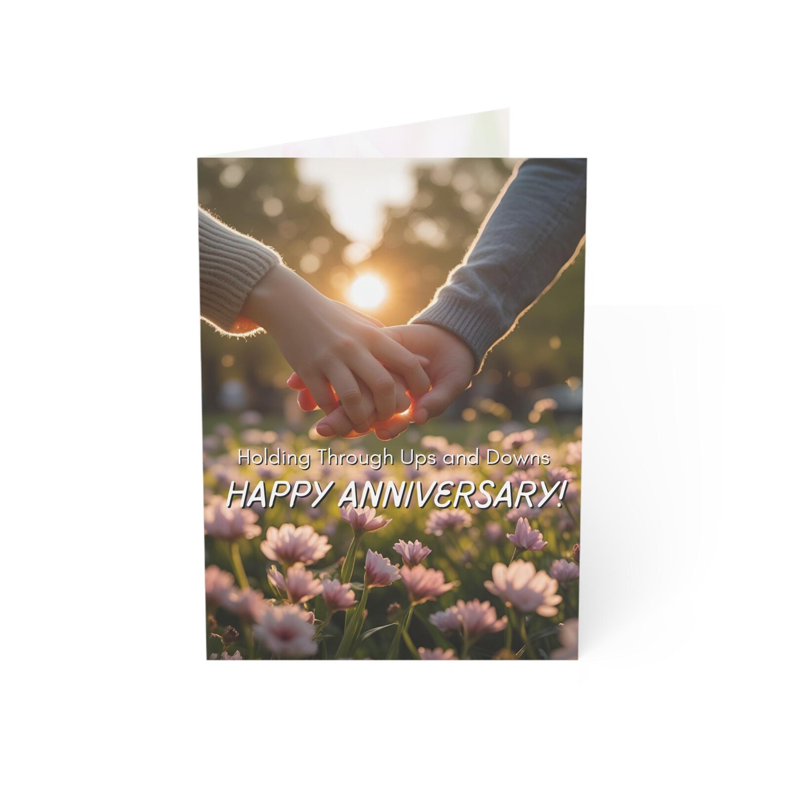 Physical Anniversary Poetry Greeting Card - Holding Through Ups and ...