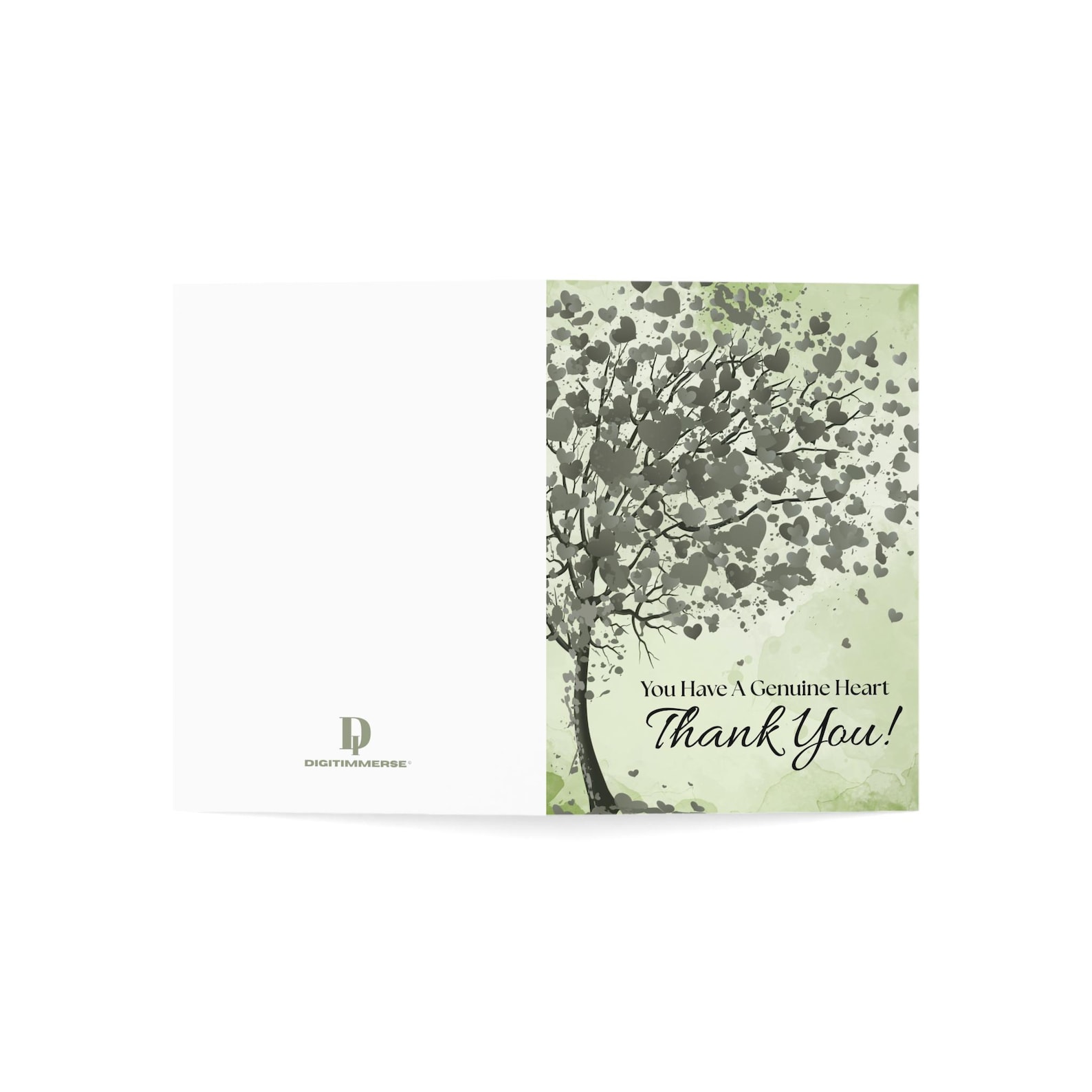 Physical Thank You Poetry Greeting Card - Genuine Heart - Etsy