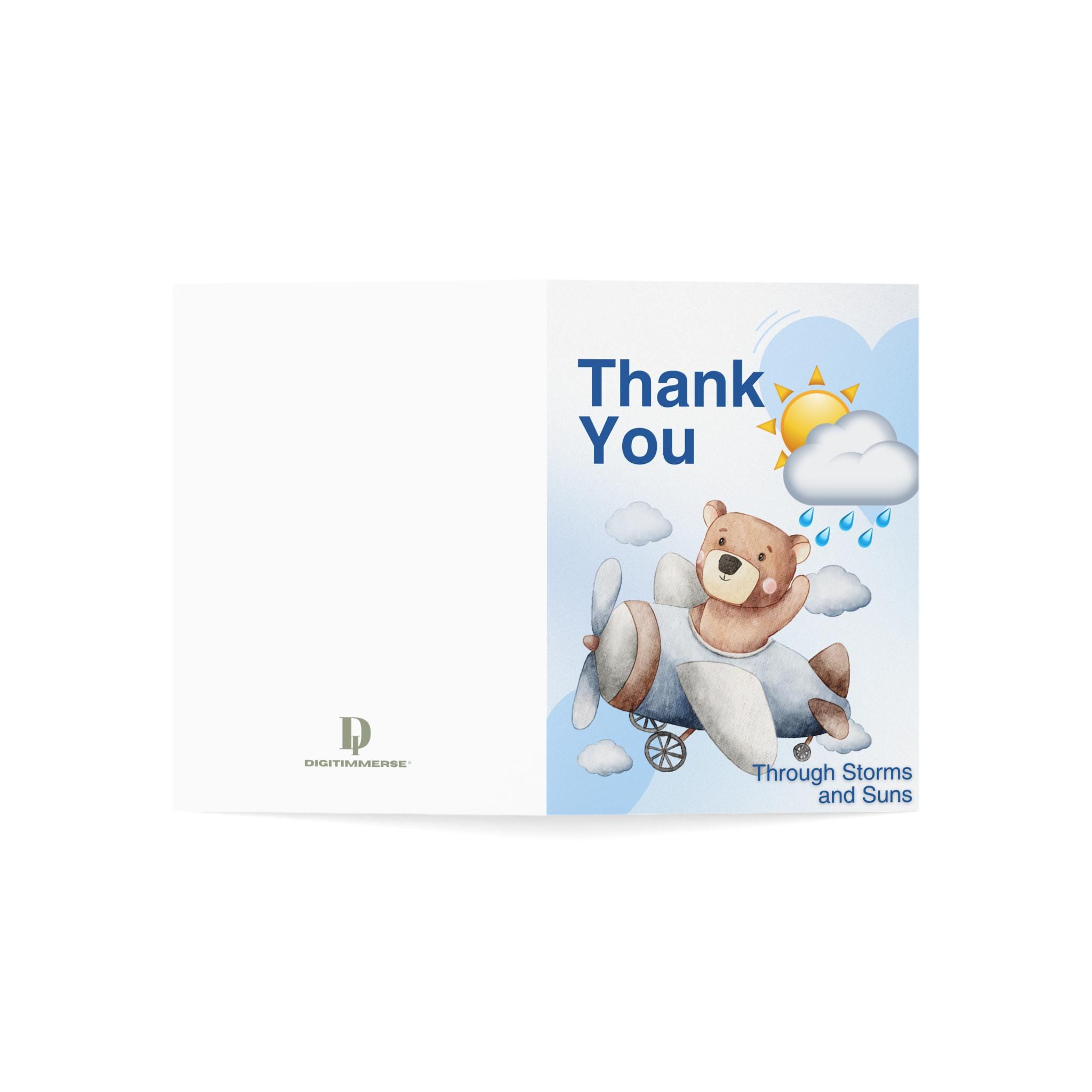 Physical Thank You Poetry Greeting Card - Through Storms and Suns - Etsy