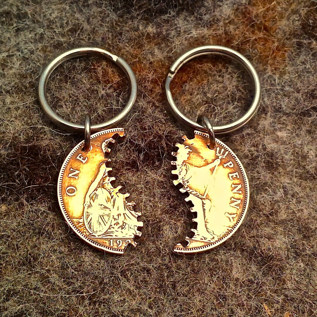 Steampunk YIN YANG Couple Coin Key Chain Set - Etsy