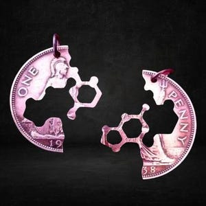 Molecules Interlocking Using Old British Copper Pennies or US Fifty ...