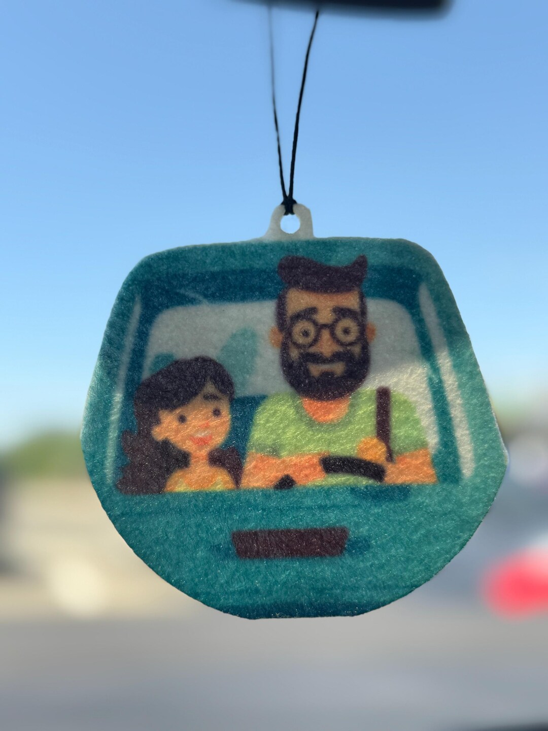 Dad & Daughter Car Ride Air Freshener – Windshield View Art ...