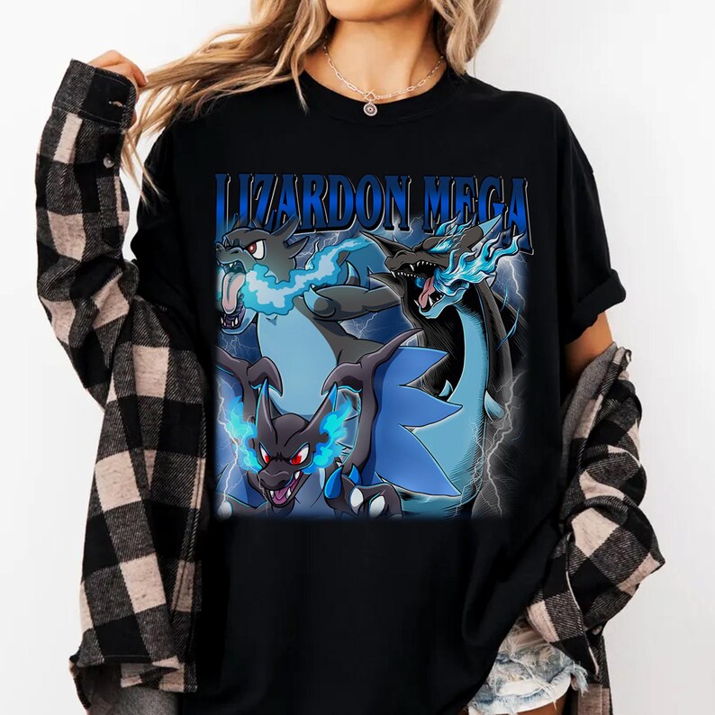 Lizardon Mega X T-shirt Digital Download, PNG File, Pokémon Clipart ...