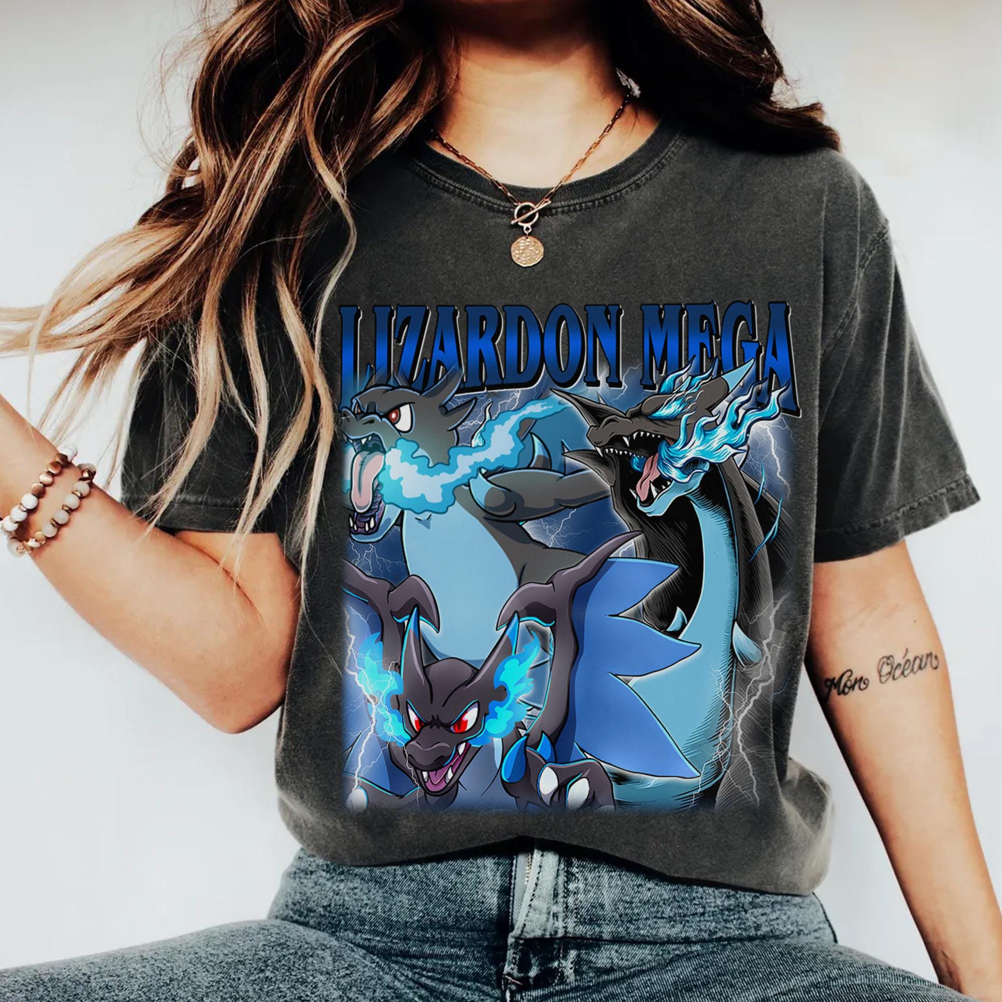 Lizardon Mega X T-shirt Digital Download, PNG File, Pokémon Clipart ...