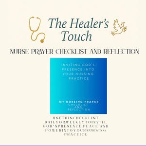 Nursing Prayer Checklist & Reflection Journal, Christian Nurse ...