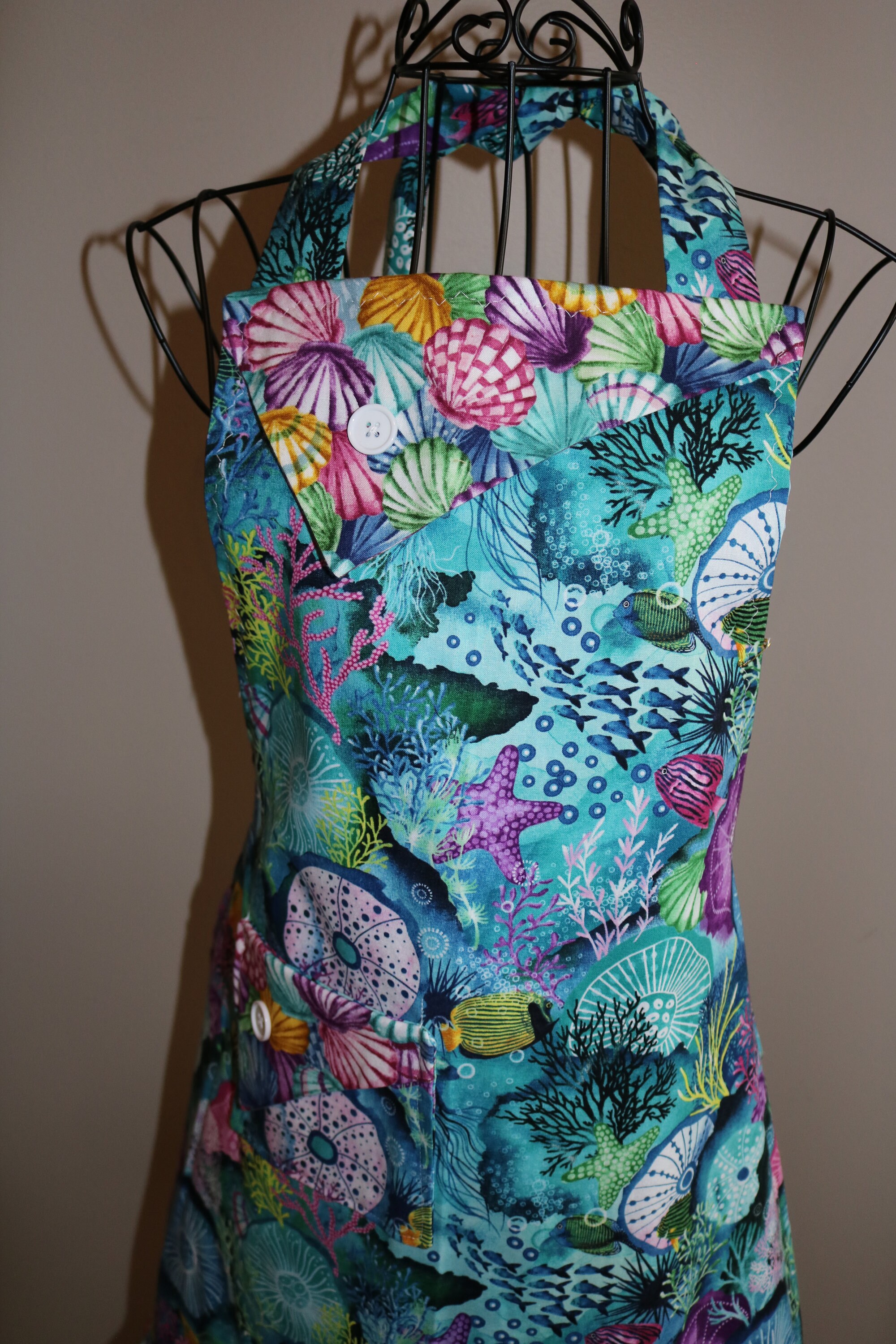 Sea Shells and Ocean Women's Apron Pocket ruffle | Etsy