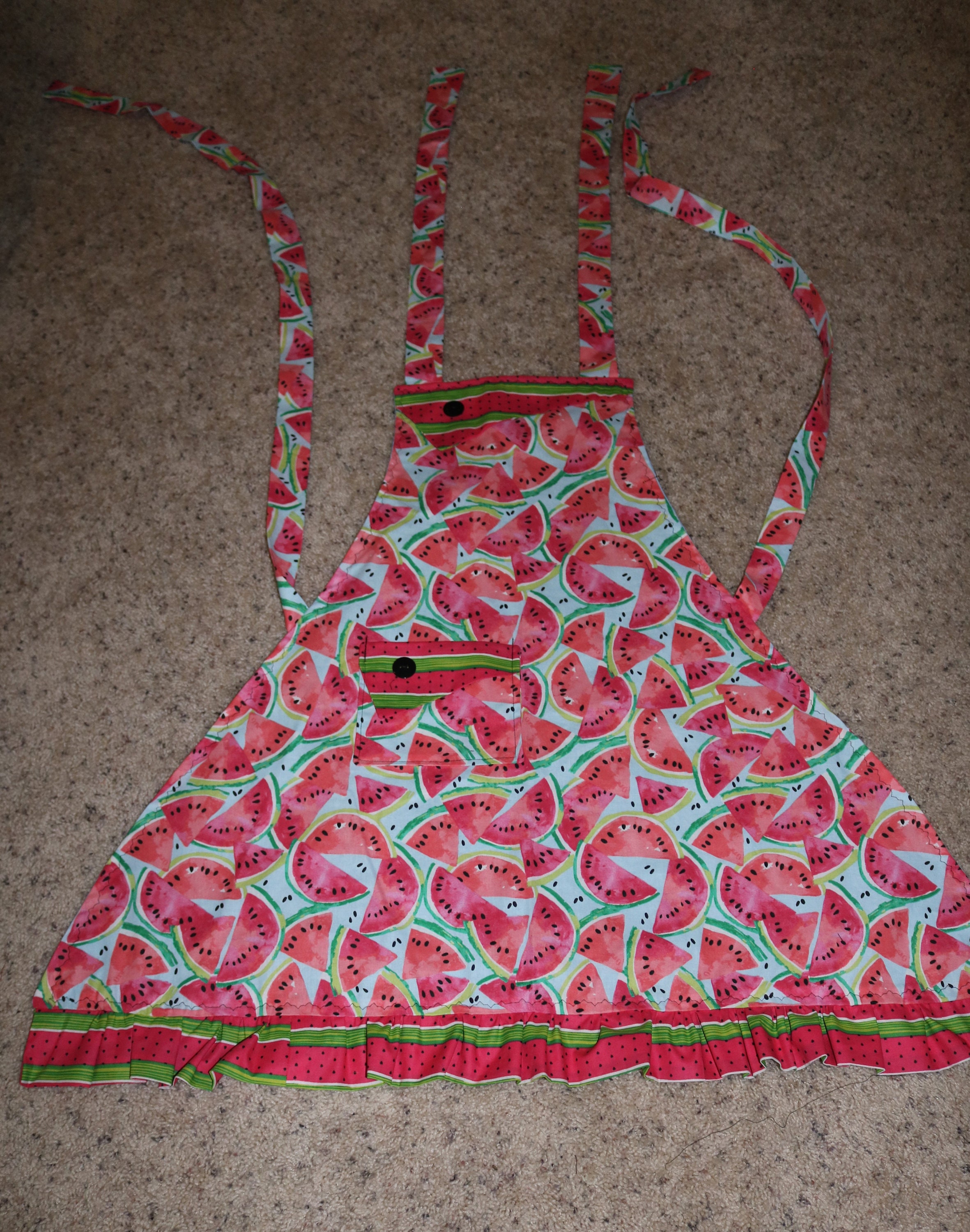 Watermelon - Women's Apron - Pocket -ruffle - Summer - Bbq - Party - Etsy
