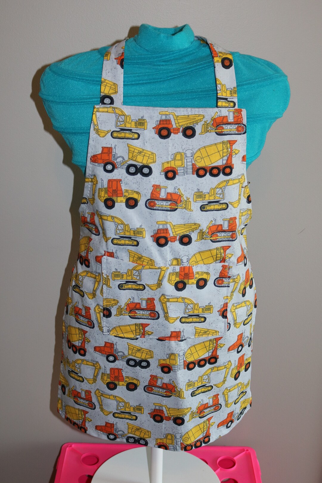 Construction Equipment - Child's Unisex Apron - Pocket - Bulldozer ...