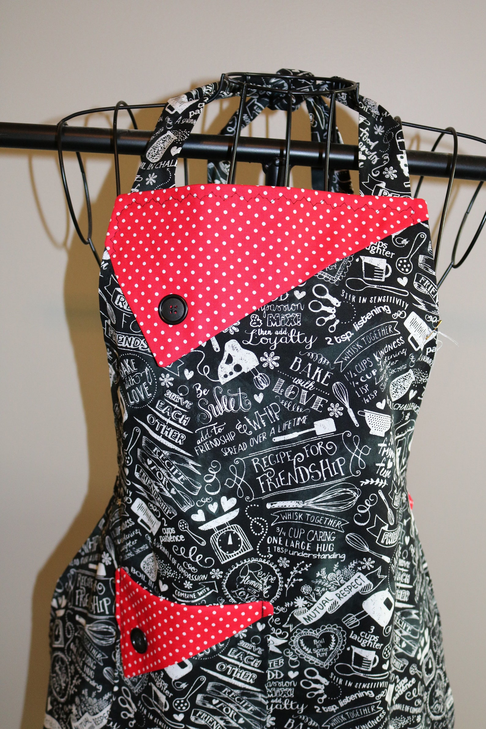 Recipe for Friendship Women's Apron Pocket Ruffle - Etsy
